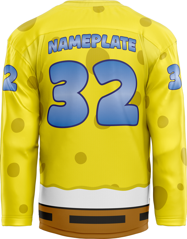 Spongebob Custom Hockey Jersey – Puck Drop Prints